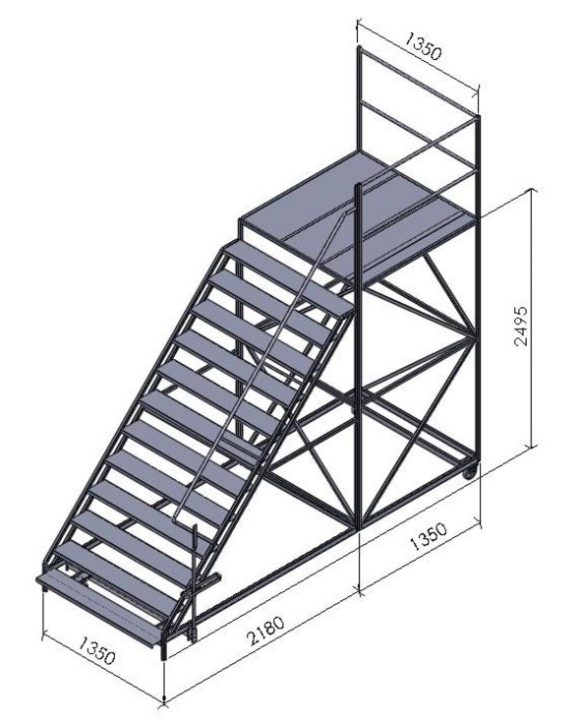 Shipping Container Access Steps - Ladder Warehouse